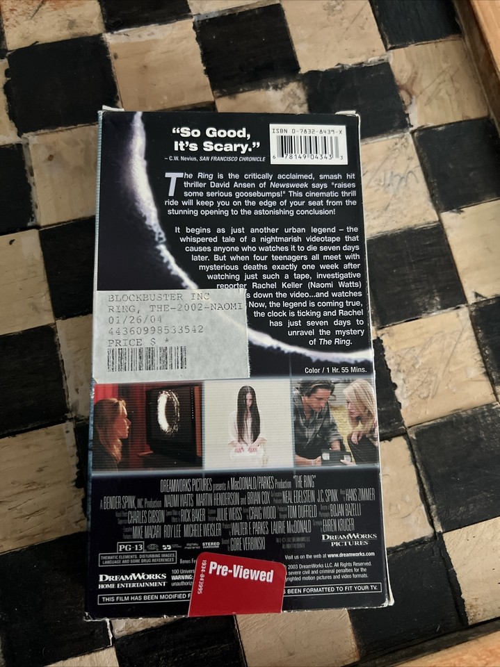 The Ring VHS Formal Blockbuster | eBay