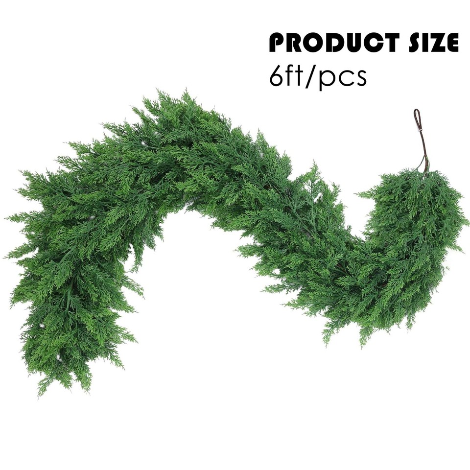 6ft Christmas Cedar Garland - Christmas Garland Artificial Realistic ...