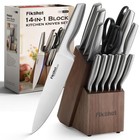 Knife Block Set, Kitchen Knife Sets with Block, Knives Set for Kitchen ...