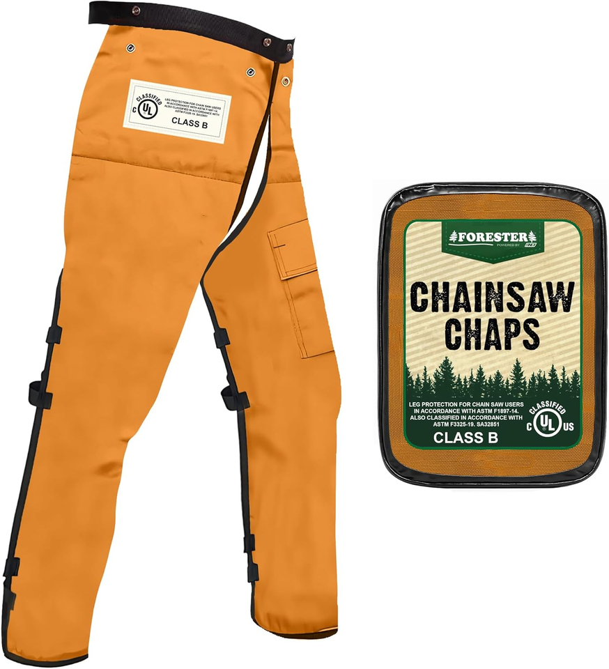 FORESTER Chainsaw Chaps for Men & Women | Apron-Style Chaps with Pocket ...