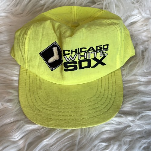 Vintage 90s MLB Chicago White Sox Nylon Snapback Hat Cap Logo Neon | eBay