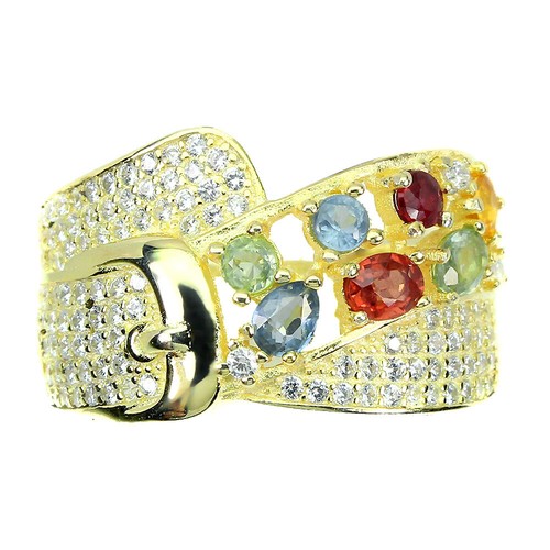 Heated Oval Sapphire 4x3mm Simulated Cz 925 Sterling Silver Ring Size 8 ...