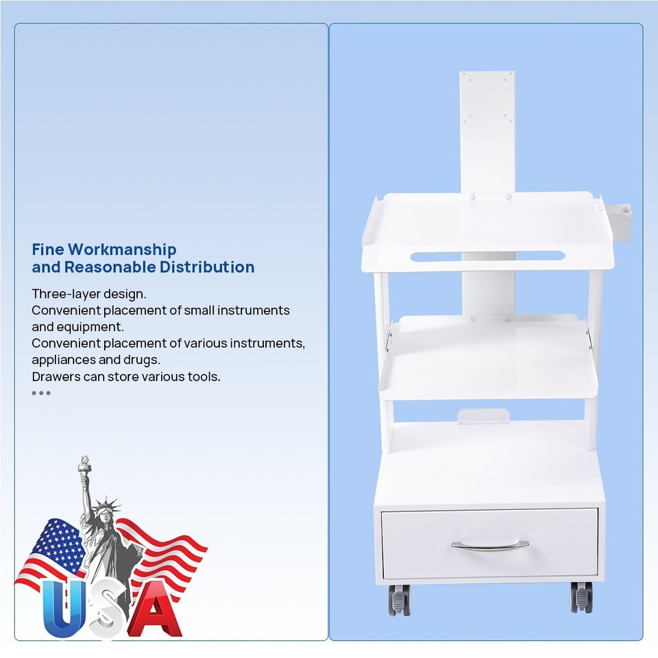 Dental Medical Cart Mobile Instrument Trolley fit Digital Intra Oral ...