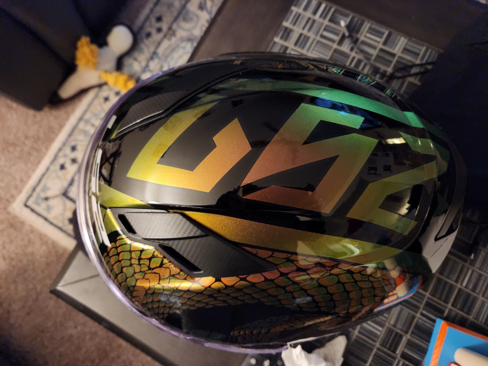 LS2 Adult Stream Full Face Street Motorcycle Helmet M Snake Bite Design ...