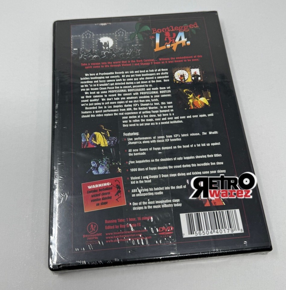 Insane Clown Posse - Bootlegged in L.A. (DVD, 2003) SEALED anybody ...