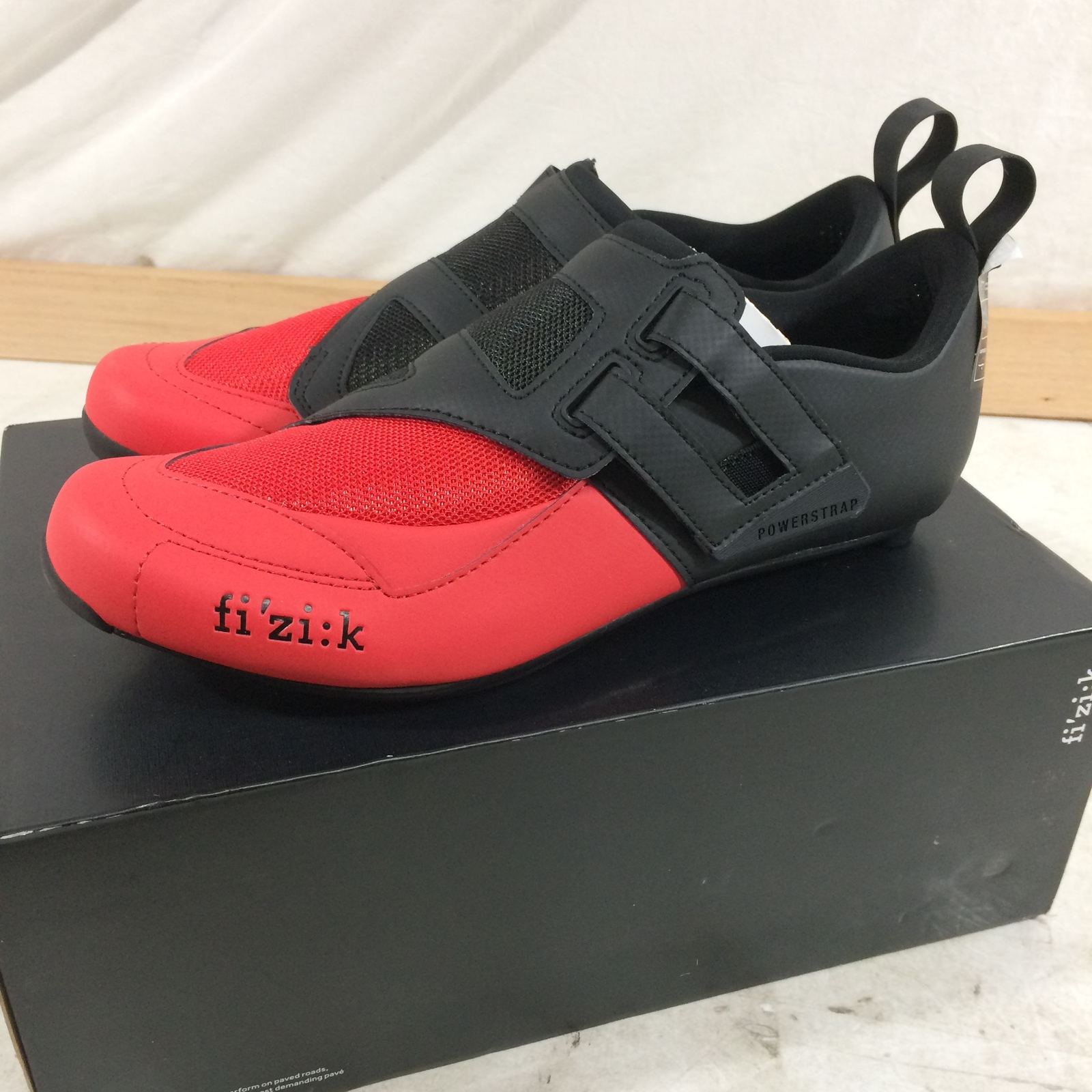 Fizik Transiro R4 Powerstrap Cycling Shoe, Black / Red, 45 | eBay