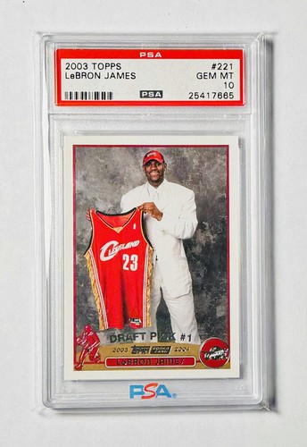2003 Topps Lebron James #221 #1 Draft Pick Rookie Card RC PSA 10 GEM ...