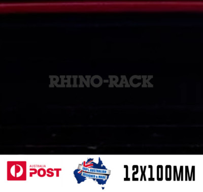 2x RHINO RACK Windshield Windscreen Sticker Decal BLACK 100mm | eBay ...