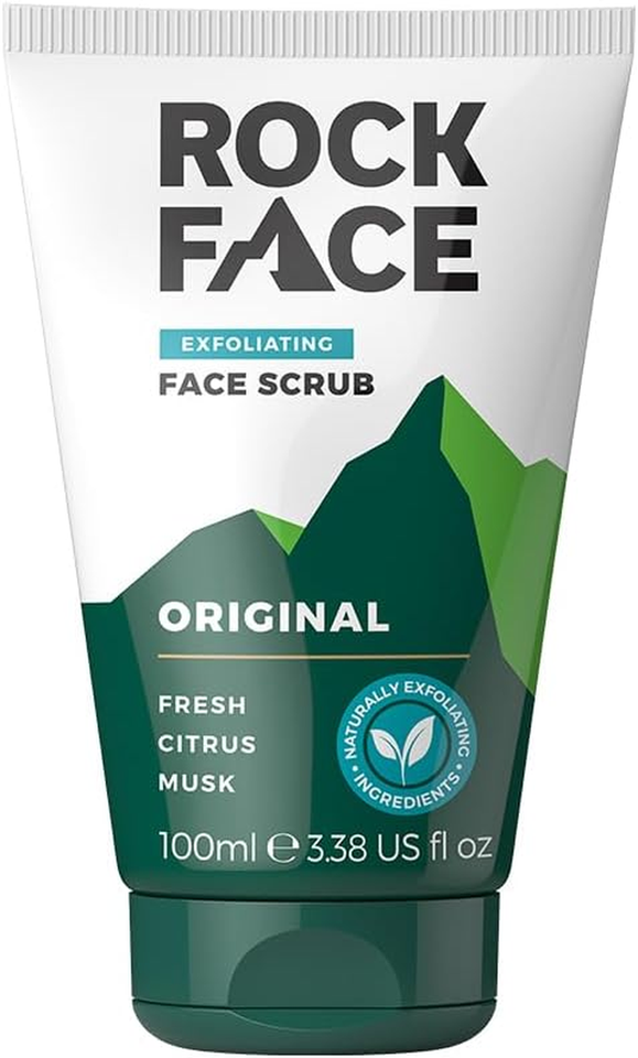 Rock Face Exfoliating Scrub for Men - Exfoliating Face Wash with Walnut ...
