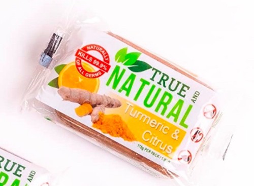 True and Natural Soap - Turmeric & Citrus, Aloe, or Ginger 4 oz (Pack ...