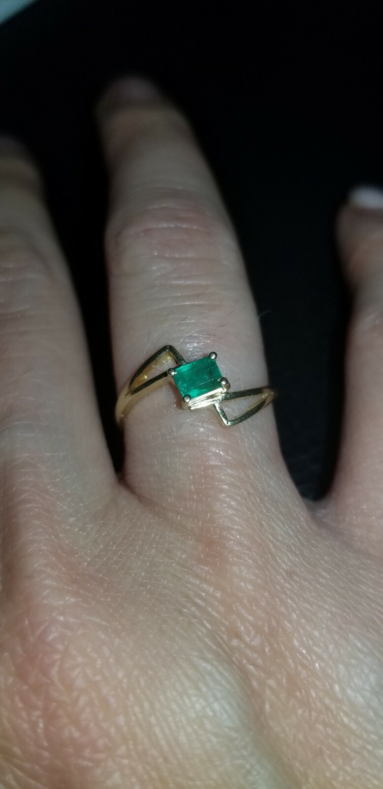 ring 18k gold emerald - Gem