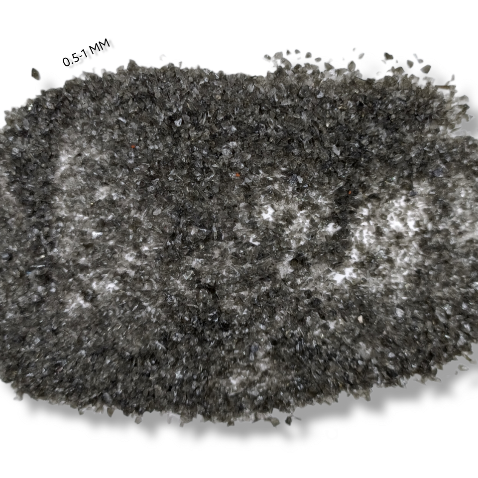 Black Obsidian Gemstone Coarse All Size Stone Healing Powder Woodwork ...