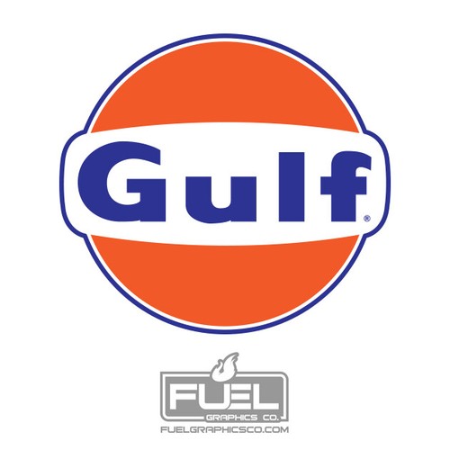 Gulf Oil and Gasoline Premium Vinyl Decal - Oil Company Logo - Made in ...