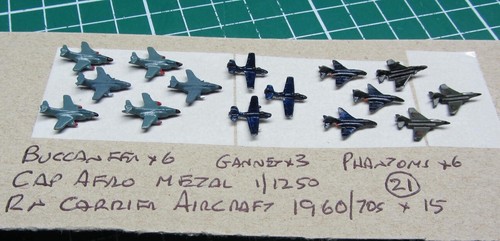 RN Carrier Aircraft 1960/70s x 15 by Cap Aero, Scale 1/1250 Ship Model ...