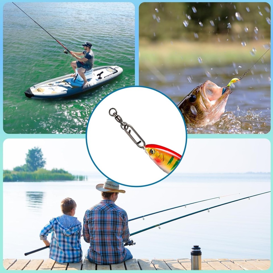 25Pcs Fishing Speed Clips Quick Change Fishing Snap Swivels Fishing ...