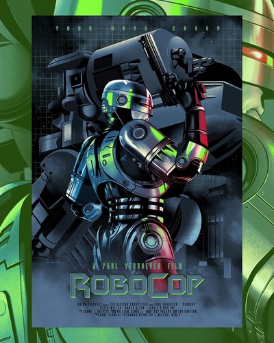 Robocop Your Move Creep GID Ink Foil Variant Poster Screen Print Art ...