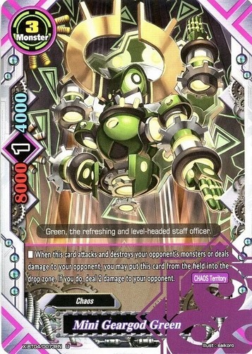 Bushiroad Future Card Buddyfight Mini Geargod Green X-BT04/0073EN U ...