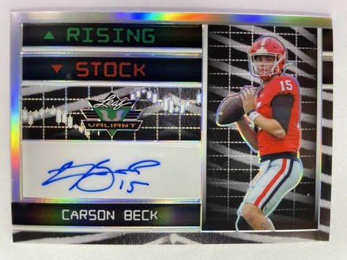 Carson Beck Georgia Bulldogs Auto. ‘23 Leaf Eclectic #d /4 Zebra. UGA ️ ...