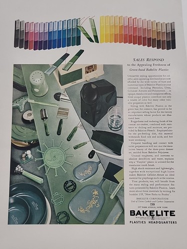 1940 Bakelite Plastics Fortune WW2 Print Ad Union Carbide and Carbon ...