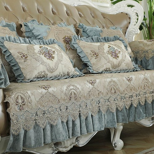Antique Sofa Covers 1 2 3 Seater Lace Jacquard Slipcovers Couch Chair ...