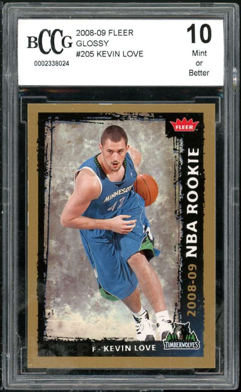 Kevin Love Rookie Card 2008-09 Fleer Glossy #205 BGS BCCG 10 (read ...
