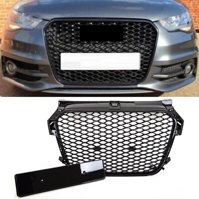 Fits Audi A1 S1 2011-2015 Front Main Grille Gloss Honeycomb RS1 Look ...