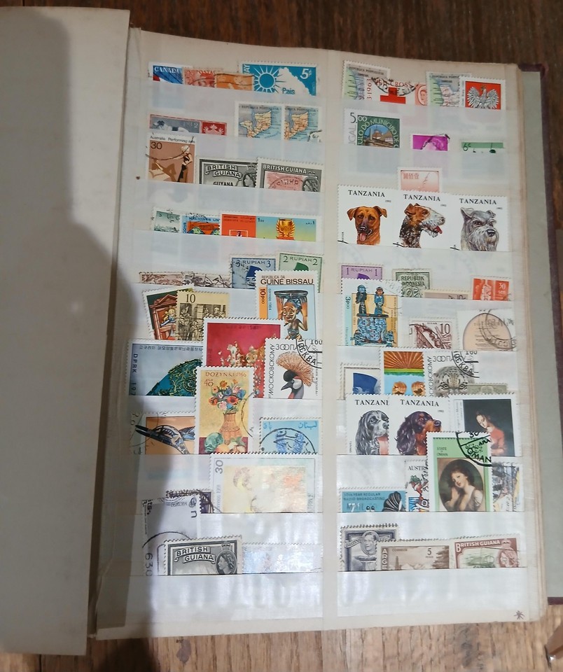 STAMP STOCK ALBUM VINTAGE 22 PAGES | eBay UK