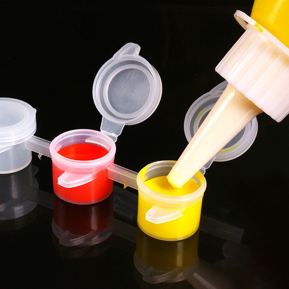240Pieces Empty Paint Pot, 40 Strips Acrylic Paint Container Strips8727 ...