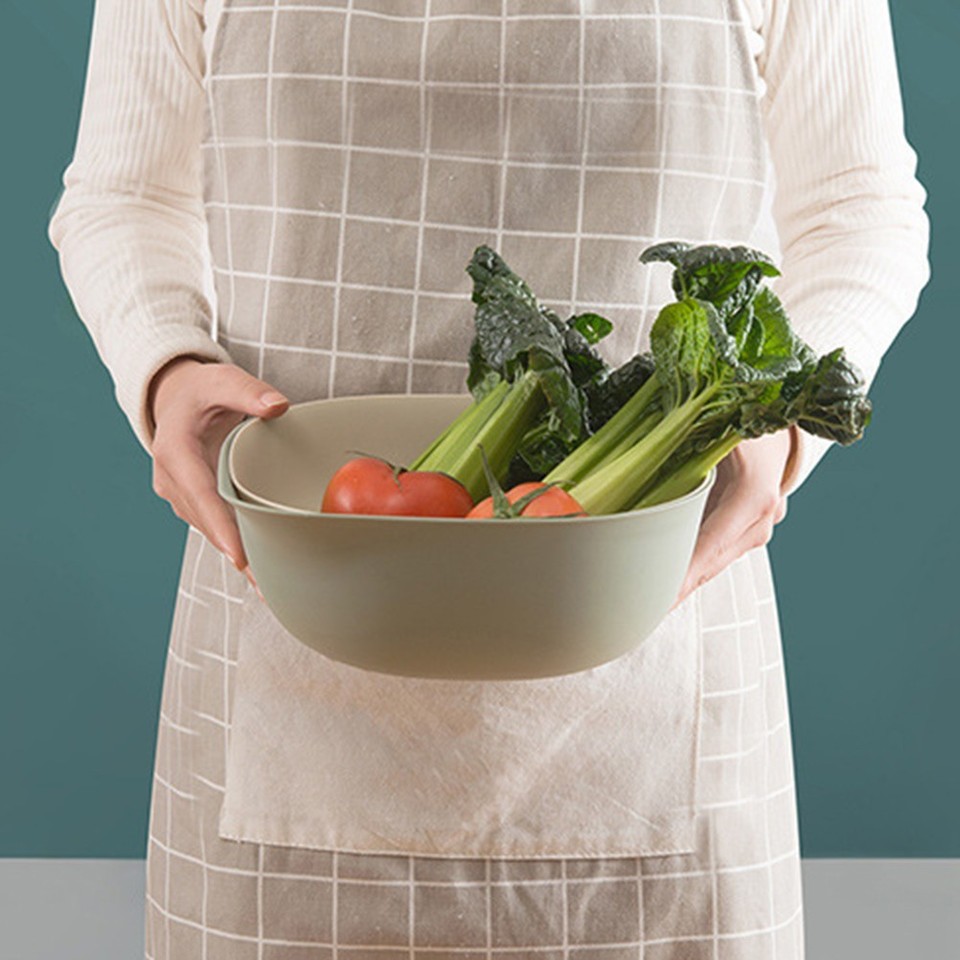 Kitchen Colanders Bowl Dual-layer Draining Basket Double-layer Food ...