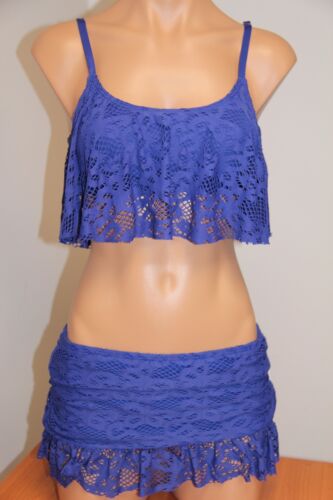 Nwt Kenneth Cole Swimsuit Bikini 2pc Set Sz Xl Skirt Crochet Ocn Ebay