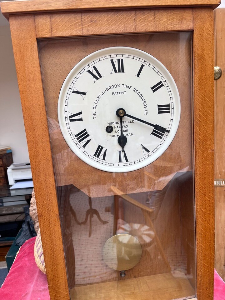 Rare Find Vintage Gledhill-Brook Time Recorder Clock Original Movement ...
