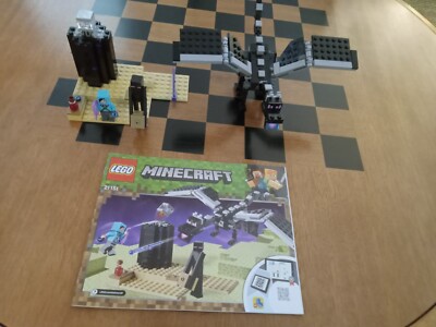 Lego Minecraft complete set-21151 The End Battle 100% Complete with ...