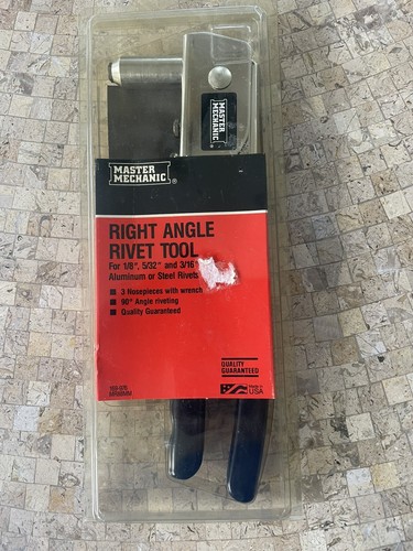 Master Mechanic Right Angle Rivet Tool 169-976 1/8” 5/32” 3/16” MR88MM ...
