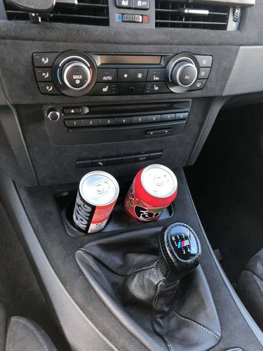 BMW E90 beverage holder center console storage compartment steering ...