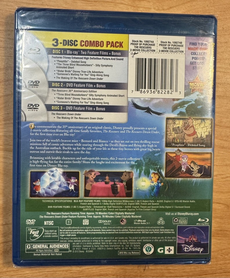 The Rescuers / The Rescuers Down Under (35th Anniversary Edition) [New ...