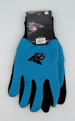 CAROLINA PANTHERS NFL 2-TONE SPORT UTILITY JERSEY WORK GARDEN GLOVES ...