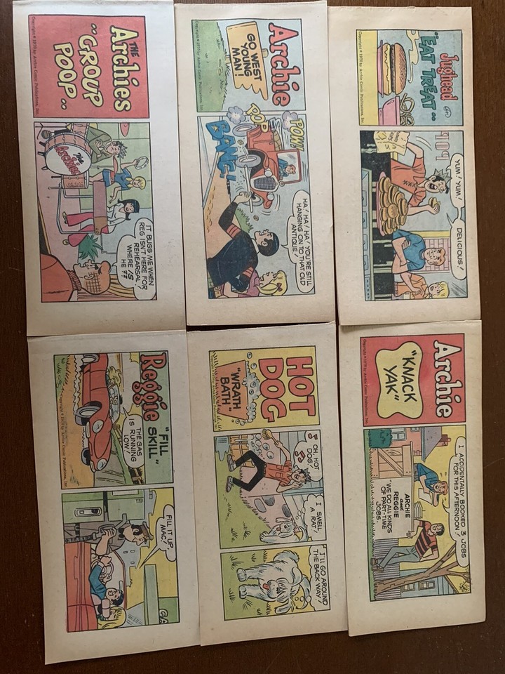 Archie comic strips Lot Of 6 (New old stock) | eBay