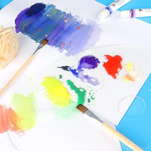 Acrylic Paint Palette Paint Pallet Clear Paint Tray Palette,Easy Clean ...