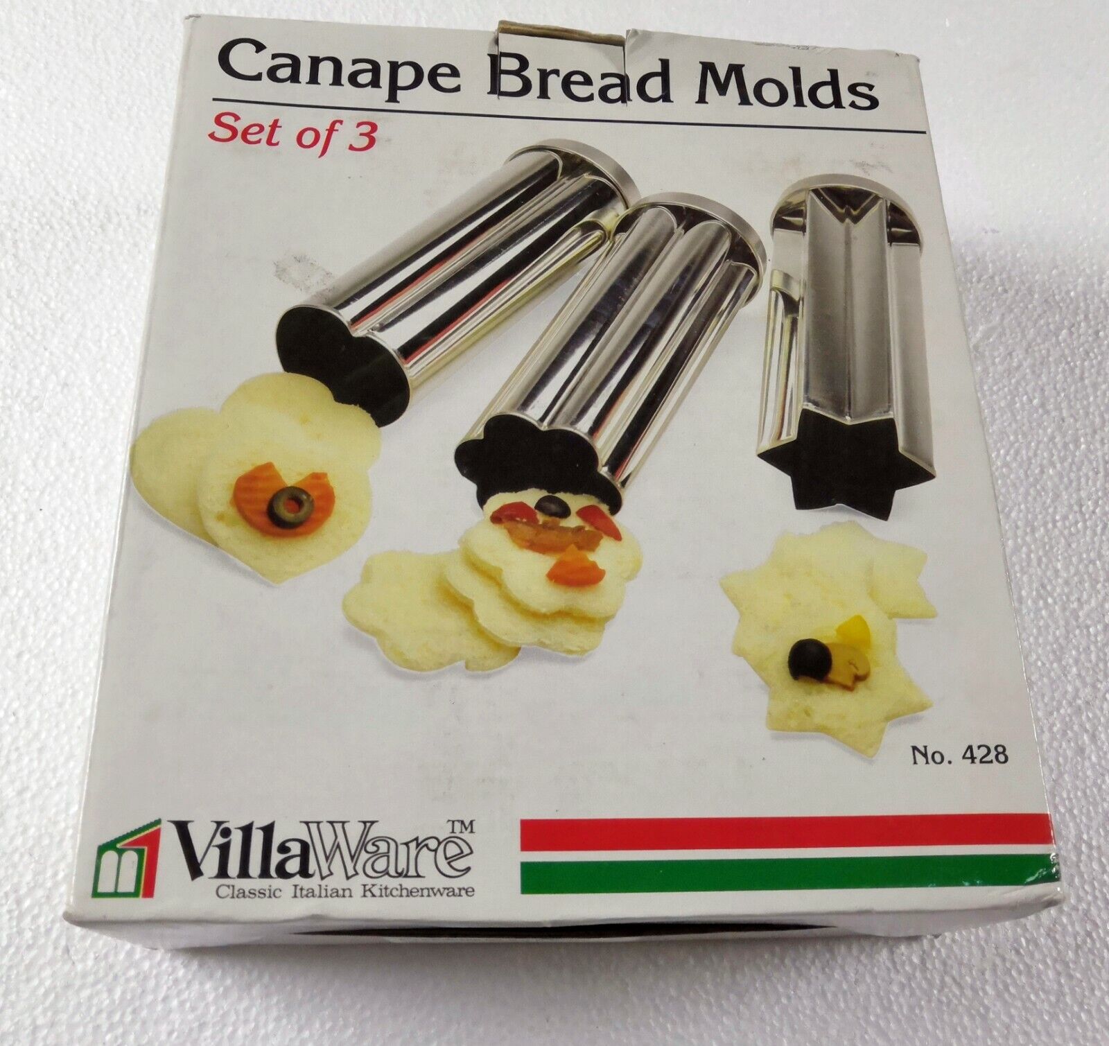 Villaware Canape Bread Molds Set of 3 | eBay