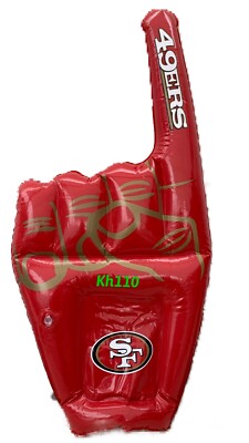 NFL San Francisco 49ers Inflatable # 1 Finger -Fit Most Hand Sizes | eBay