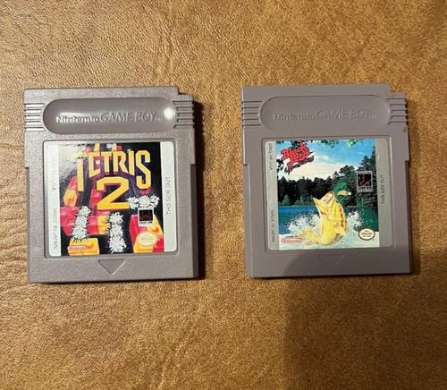 GAMEBOY GAME LOT OF 2 TETRIS TWO Black Bass Lure Fishing TESTED | eBay