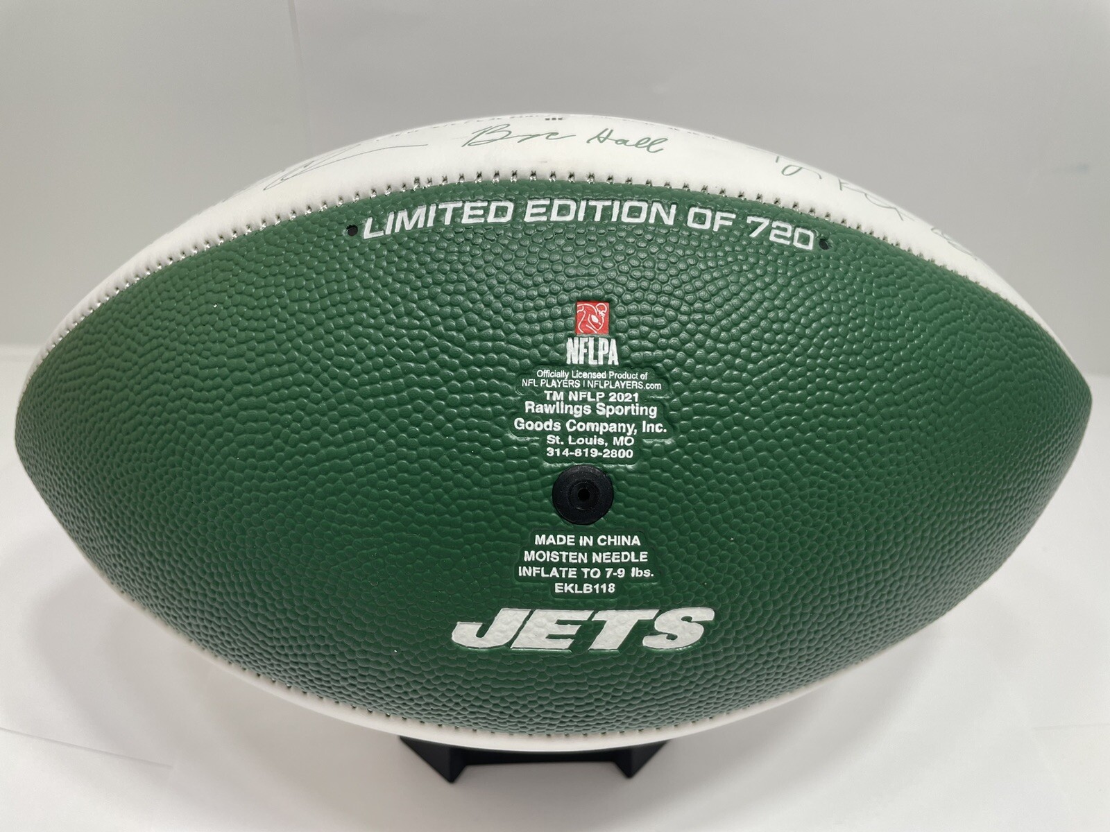 NEW YORK JETS NFL Team Roster Signature Football LIMITED EDITION Brand ...