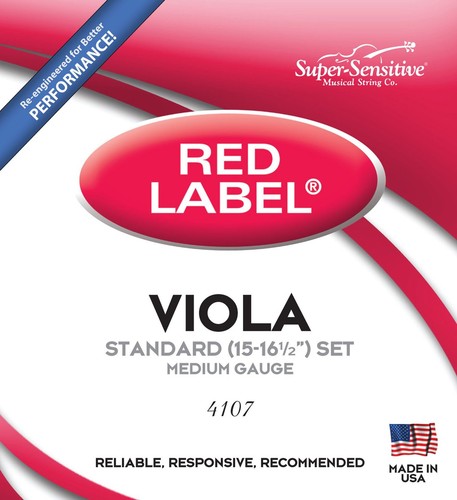 4107 Red Label Full Core Standard Viola Strings, Set of 4 752715041075| eBay