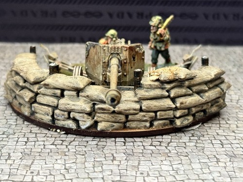 WAFFEN SS GERMAN PAK 40 ANTI-TANK GUN 28mm painted Historical WW2 BOLT ...