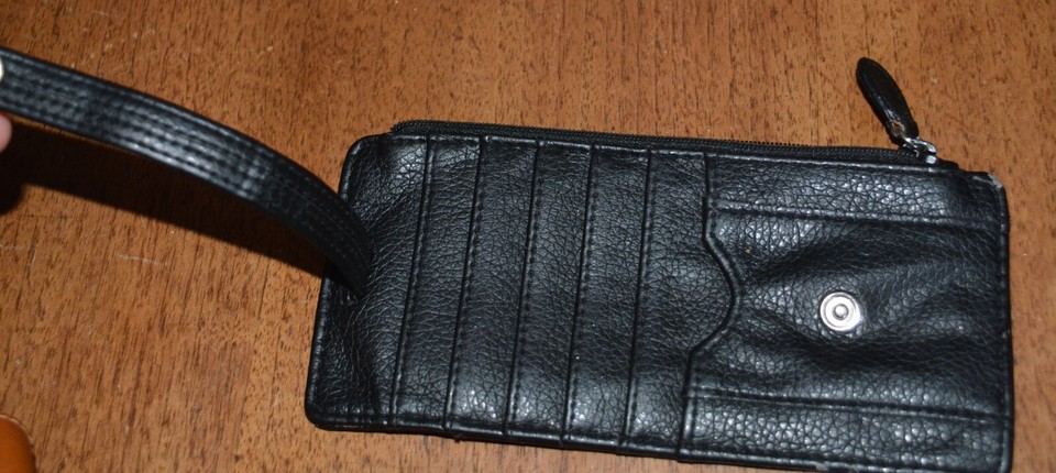 VTG Belt Wallet Zip Black Leather Snap-On Travel Hidden Belt Wallet | eBay