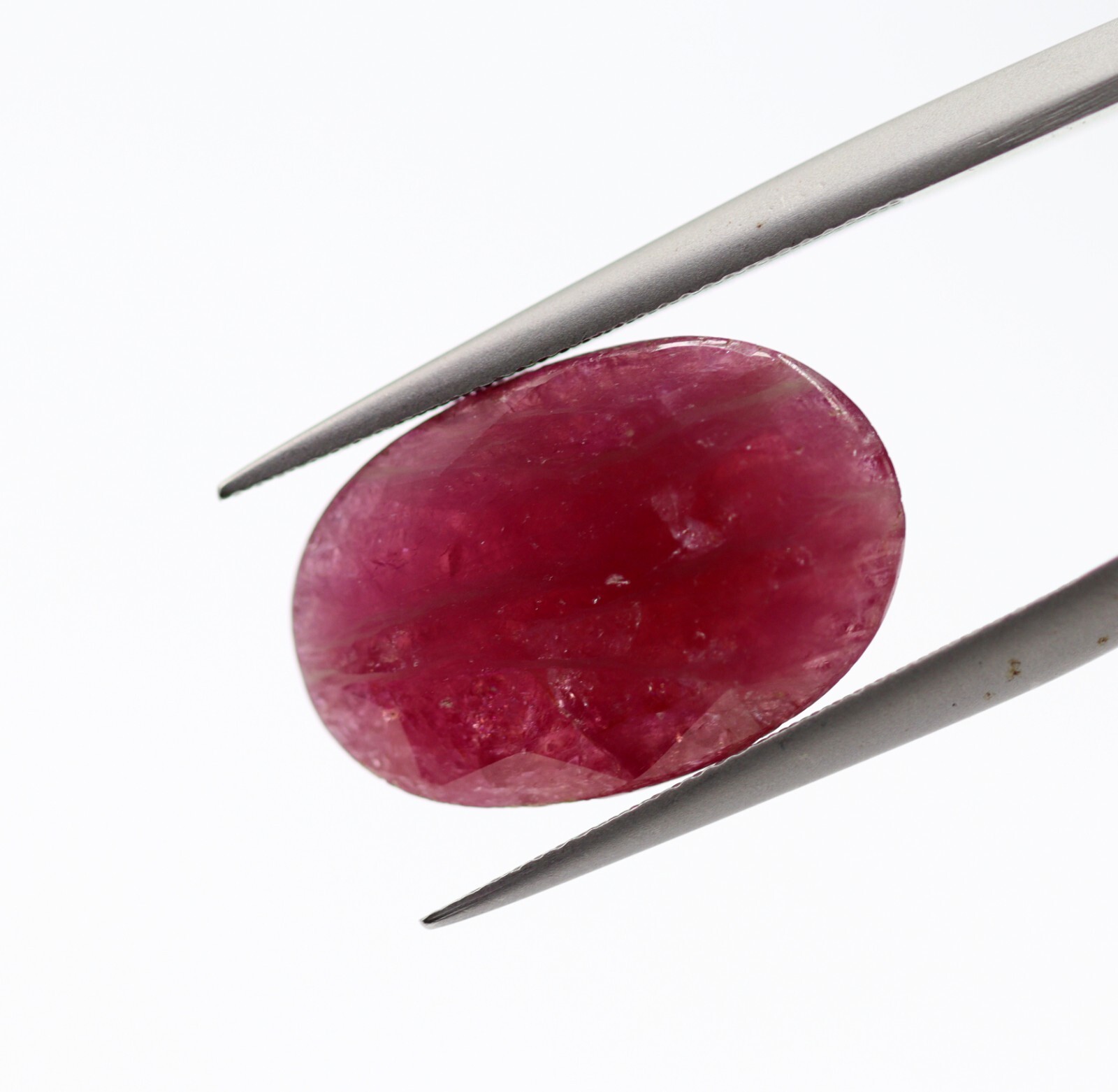 Natural Loose Ruby Oval Faceted Cut 15 X 10MM Dark Pinkish Red Color ...