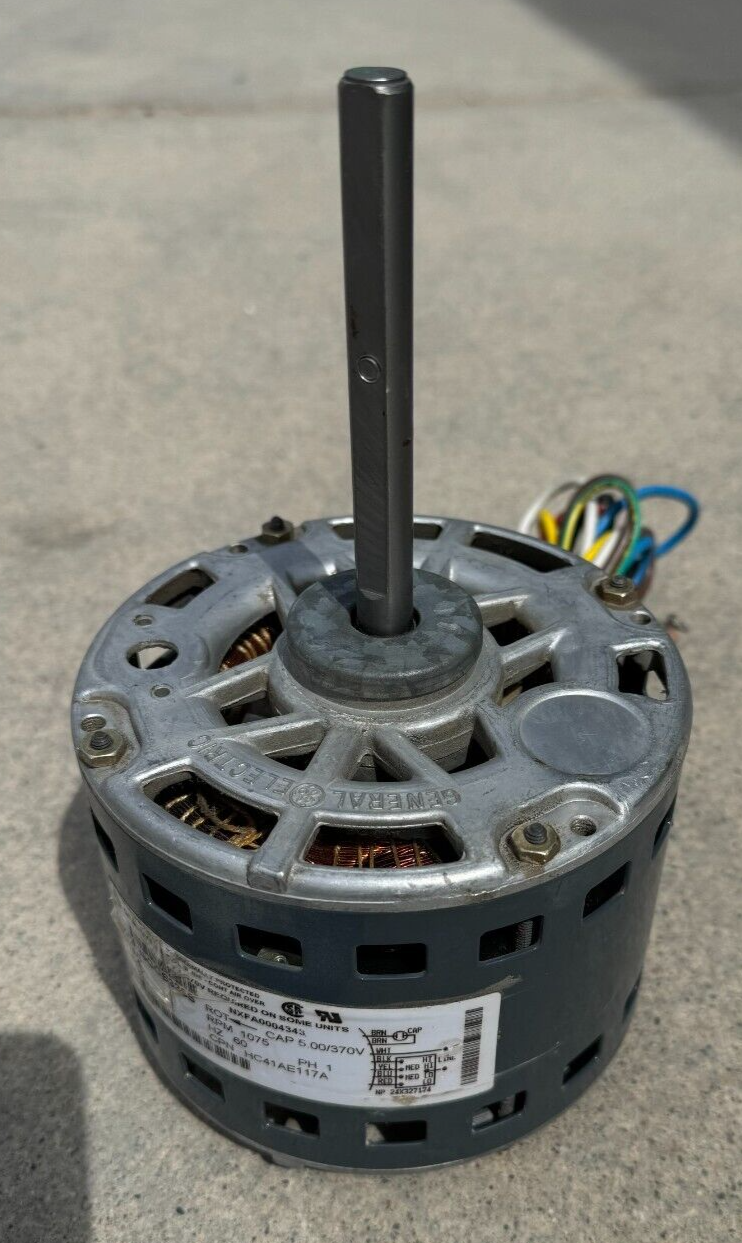 GE 5KCP39GGS336S Blower Motor 1/3HP 1075RPM 1PH 115V HC41AE117A used ...