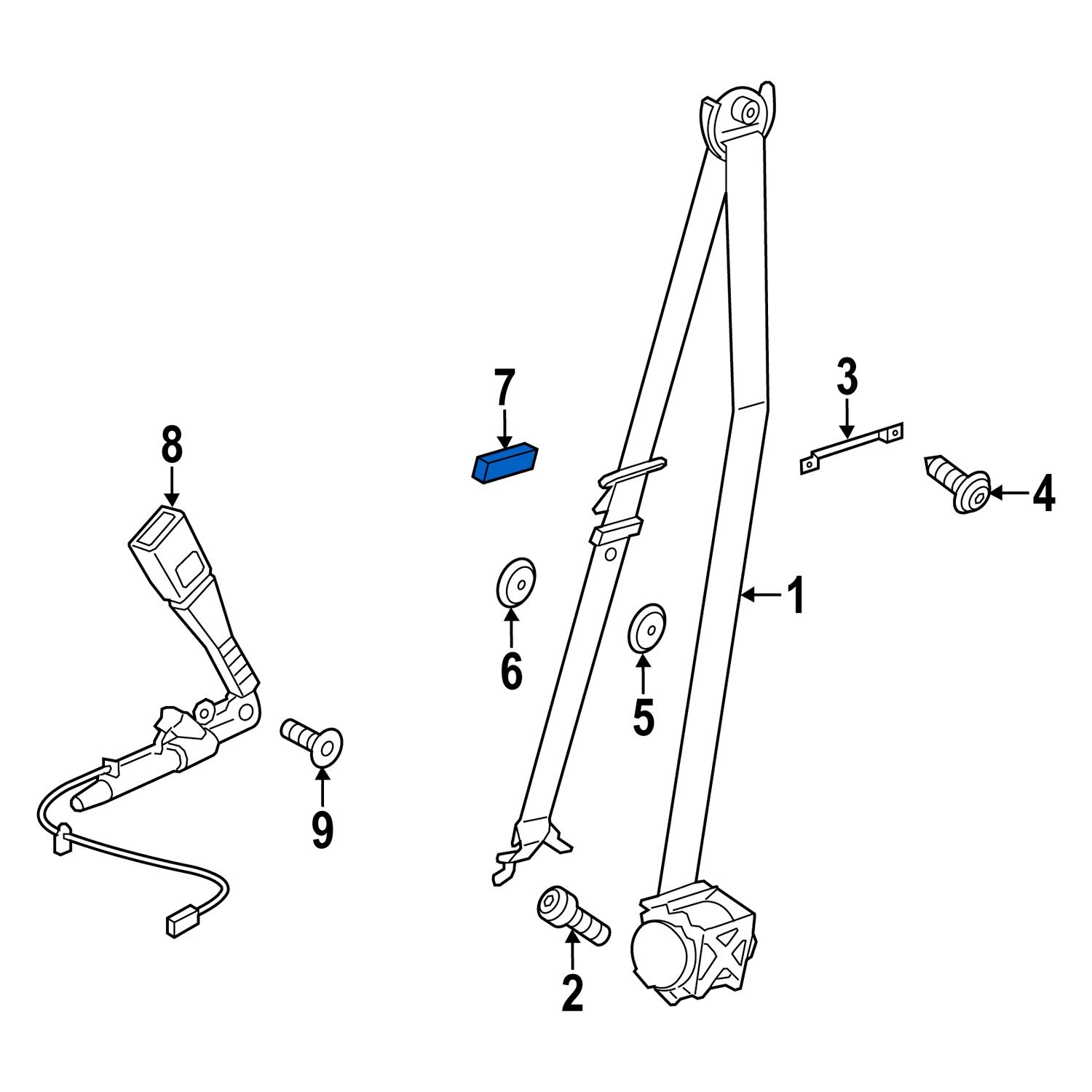 GENUINE BMW Seat Safety Belt Buckle Stop Clamp Clip 72118469012 | eBay