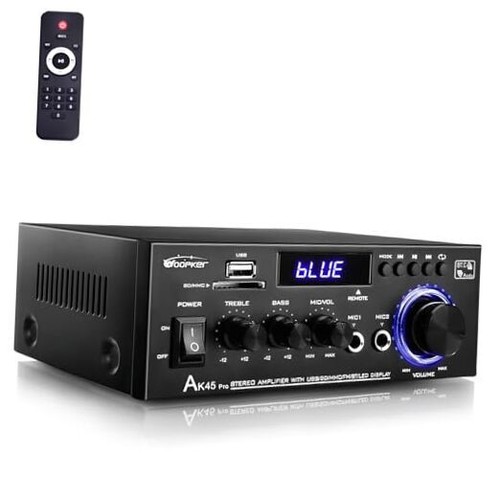 WOOKER AK45 Pro Amplifier Home Audio Stereo Receivers with Bluetooth 5. ...