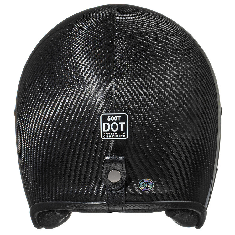 3K Twill Weave Gloss Carbon Fiber 3/4 DOT Open Face Motorcycle Helmet ...